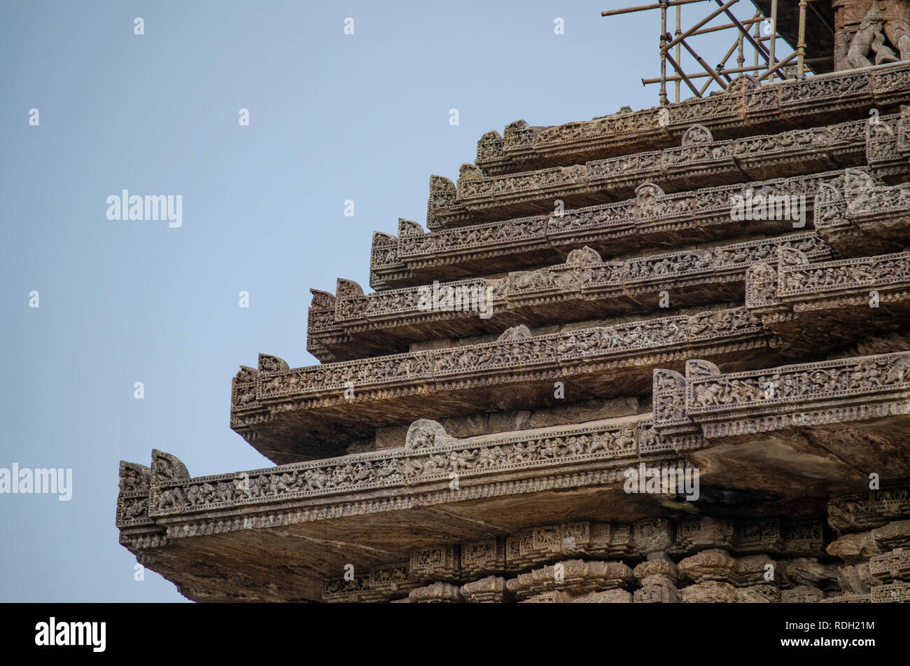 Close up up the Shikhara, Sun Temple Konark Stock Photo - Alamy