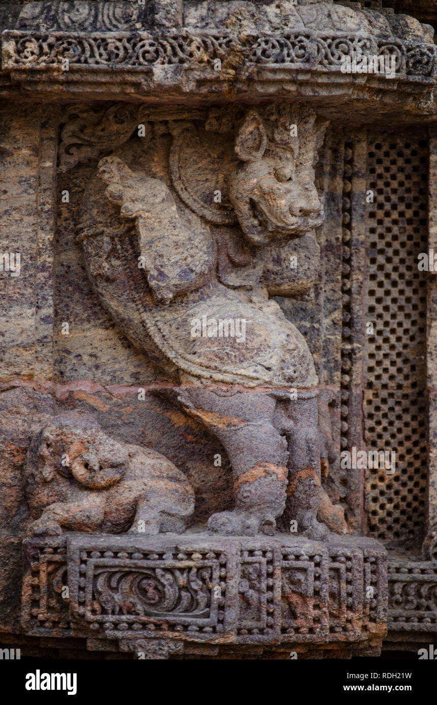 Sun god statues of konark sun temple hi-res stock photography and ...