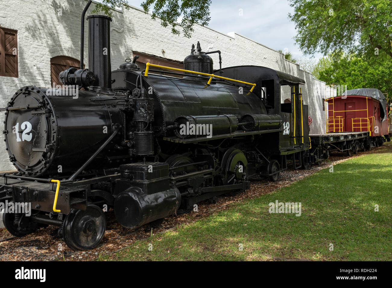 Locomotive display at Pensacola Museum of Industry Stock Photo - Alamy