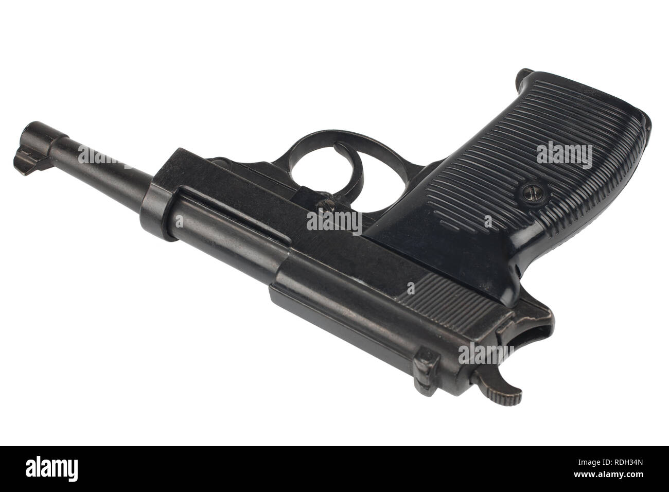 WWII era nazi german army Walther P38 handgun isolated on white ...