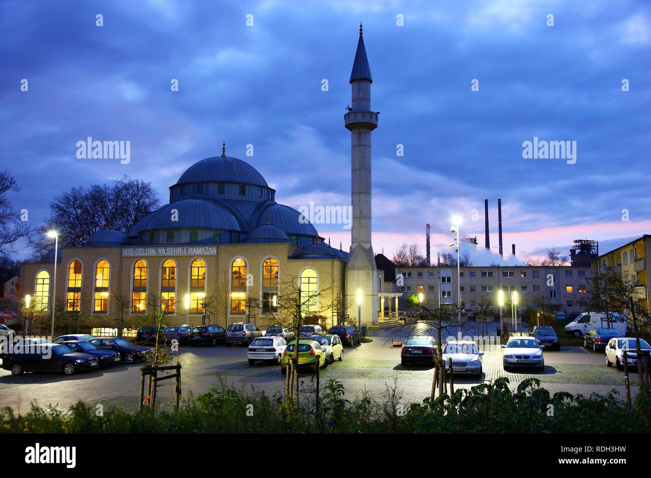 Ditib Merkez Mosque, the largest mosque in Germany, Duisburg-Marxloh ...