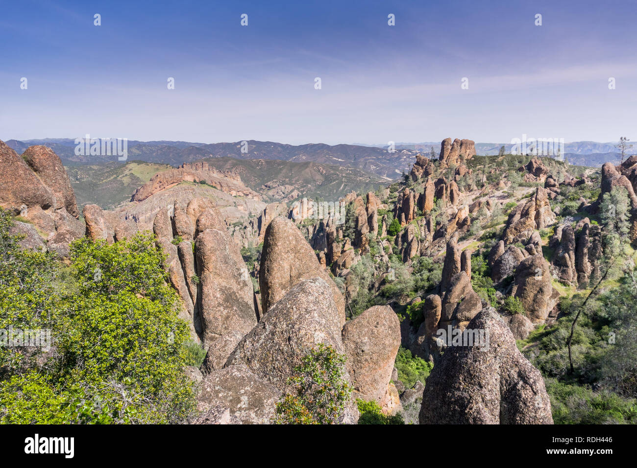 Strange rock formations, Pinnacles National Park, California Stock ...