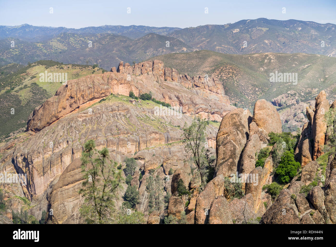 Strange rock formations, Pinnacles National Park, California Stock ...