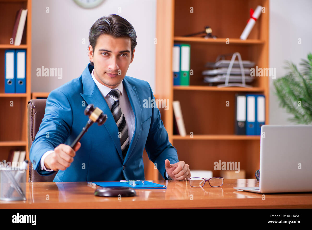 Lawyer working in the office Stock Photo - Alamy