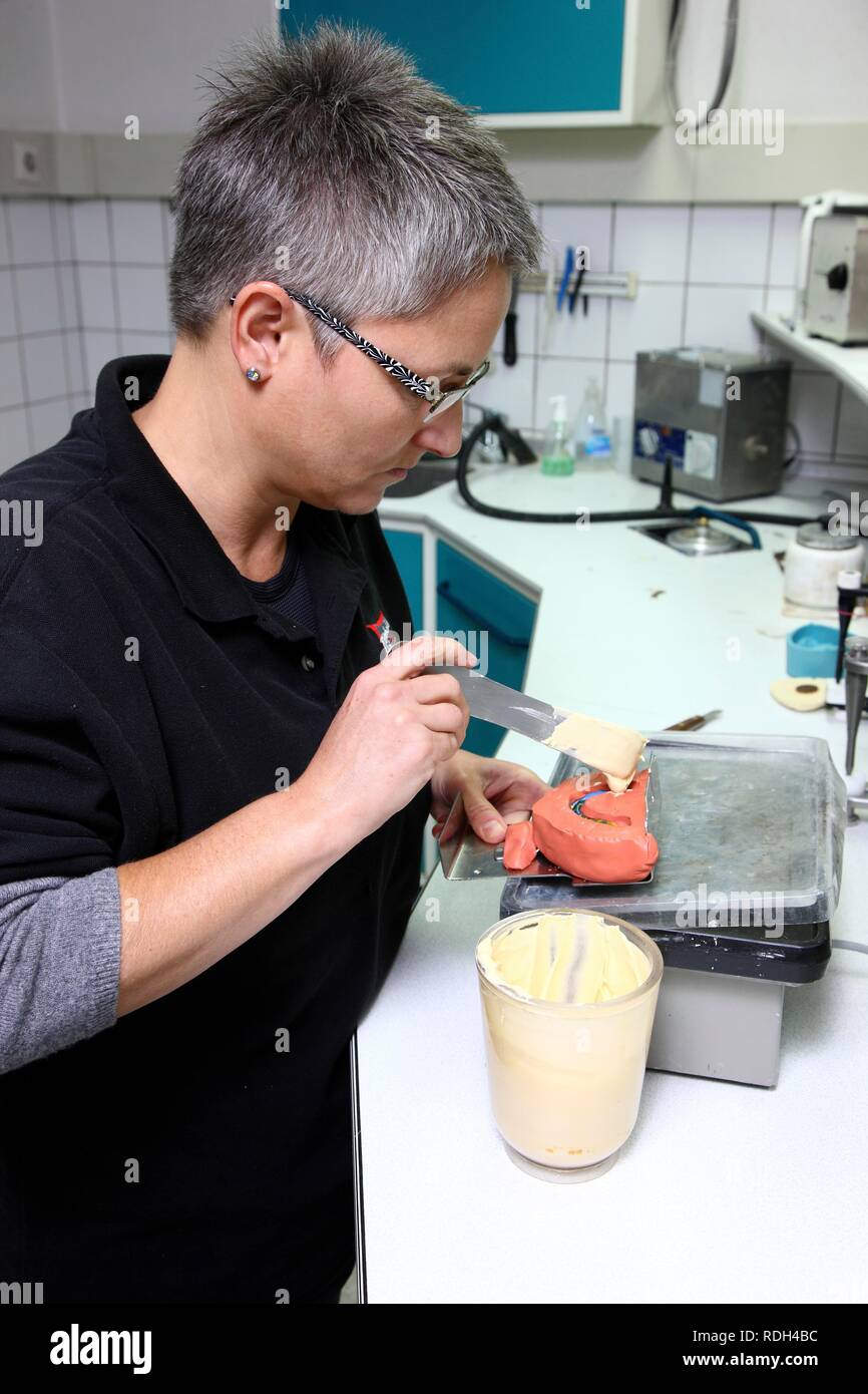 Dental laboratory, manufacture of a dental prostheses by a master ...