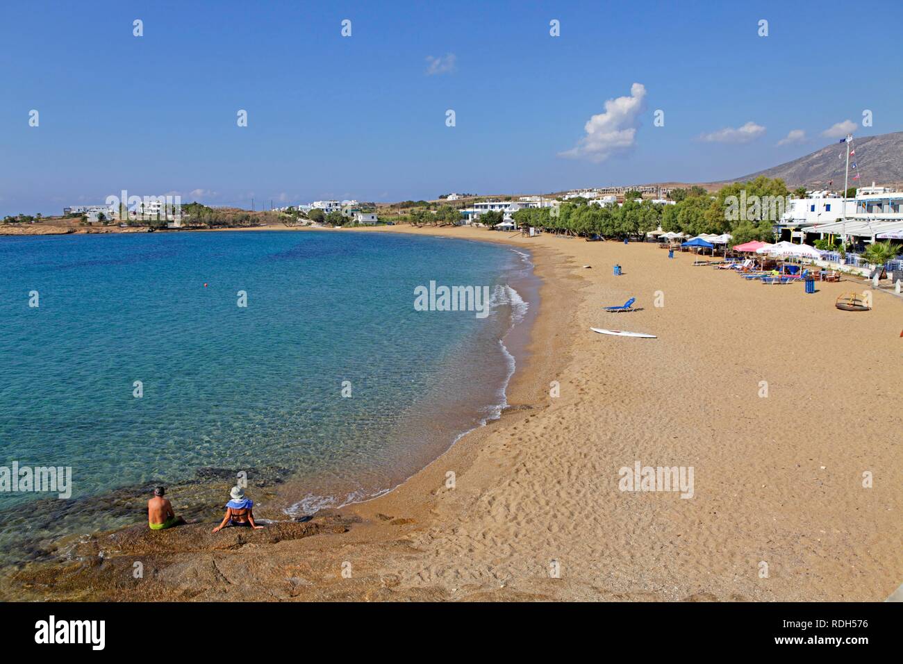 Beach of Logaras, Paros island, Cyclades, Aegean Sea, Greece, Europe ...
