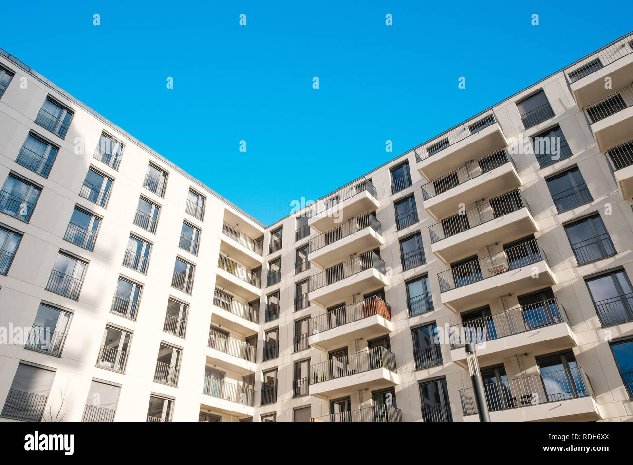 modern real estate development, apartment building facade, house ...