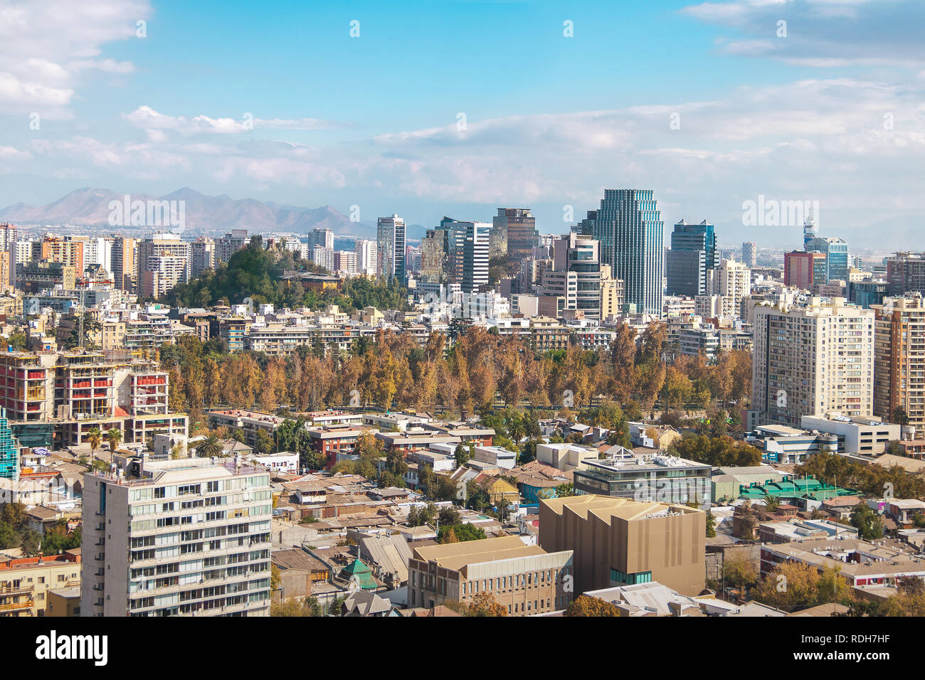Aerial view of downtown Santiago - Santiago, Chile Stock Photo - Alamy