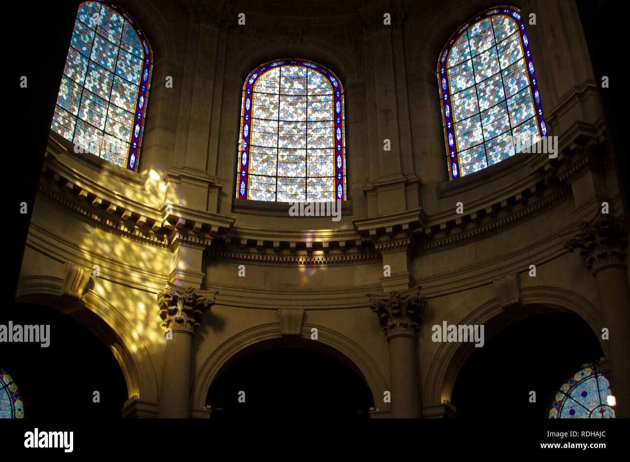 Church ceiling architecture, typical interior for gothic style. Europe ...