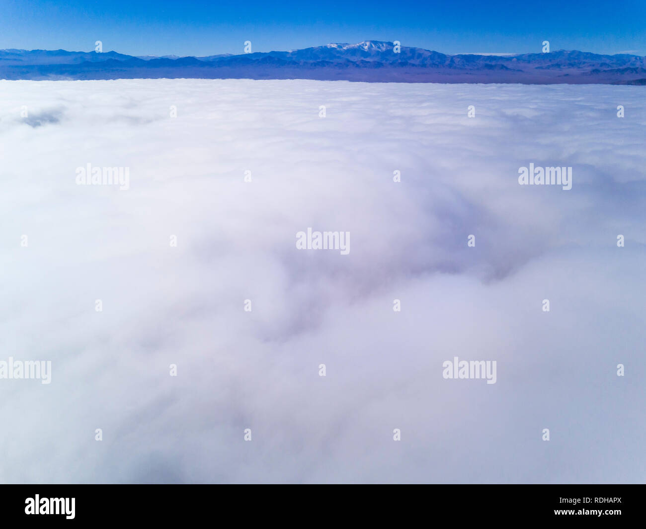 Camanchaca (Humidity from the sea) creates morning clouds at Atacama ...