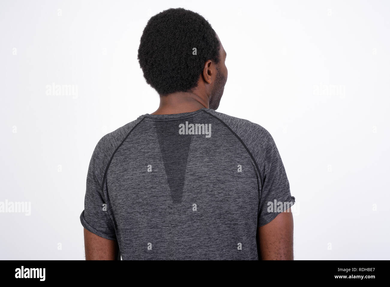 Rear view of African man ready for gym Stock Photo - Alamy