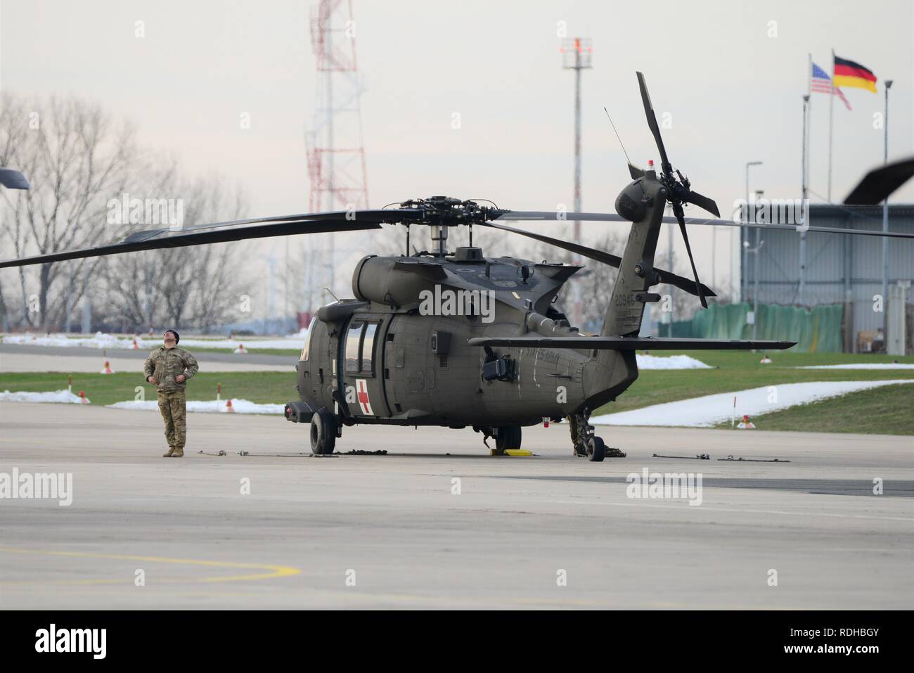 A U.S. Soldier with the 4th Combat Aviation Brigade, 4th Infantry ...