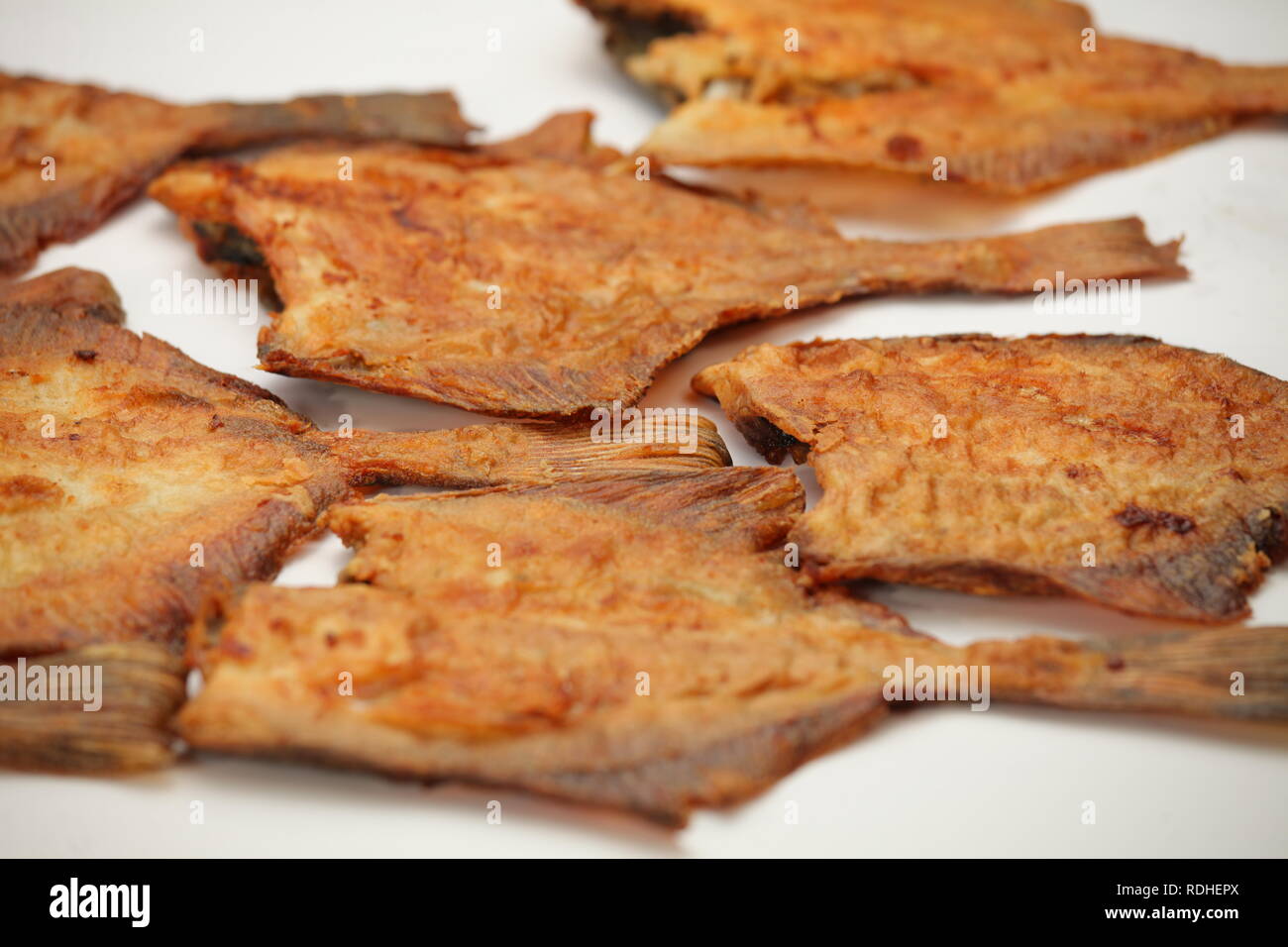Flatfish fried dinner dish concept Stock Photo - Alamy