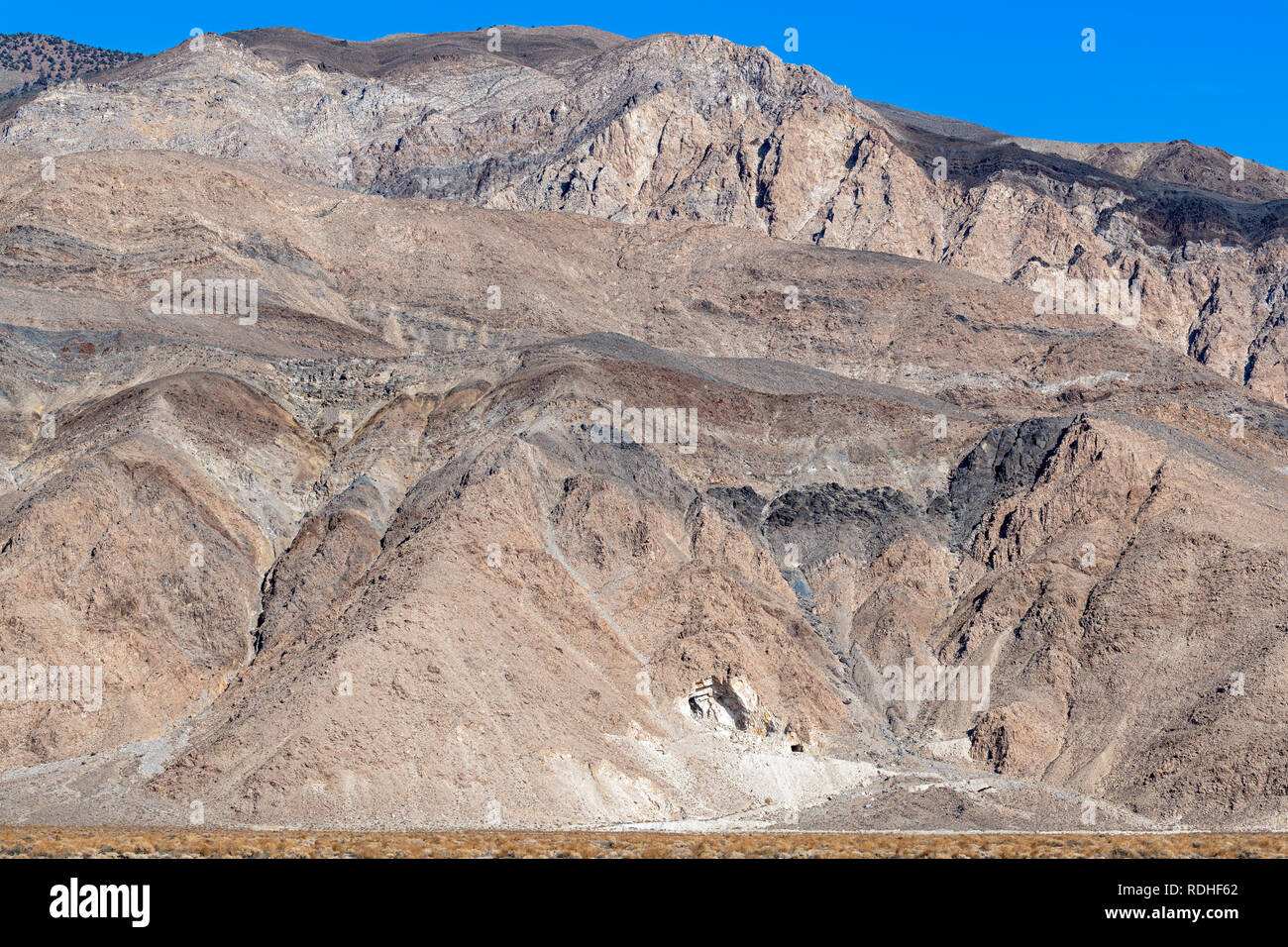 A mine in the mountain by the Dolomite Loop road near Lone Pine ...