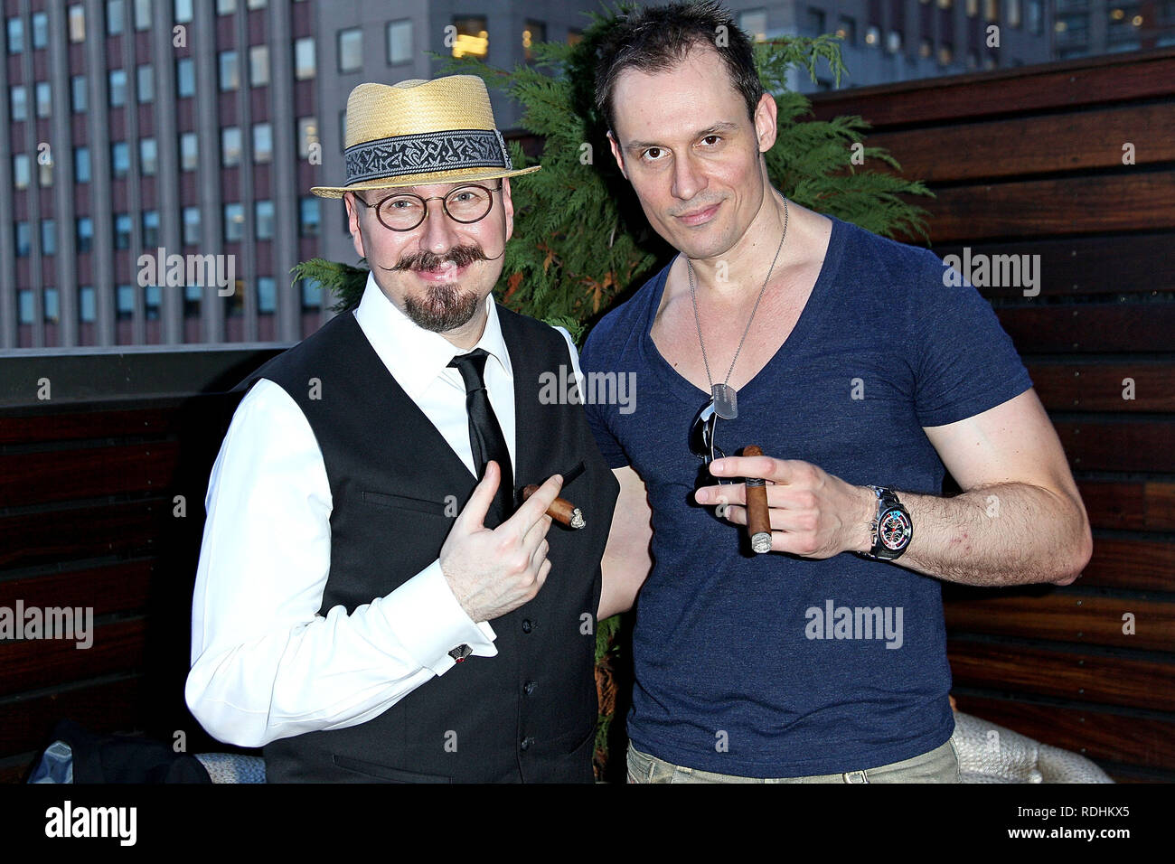 NEW YORK, NY - SEPTEMBER 11: Christopher Davalos with Davidoff of ...