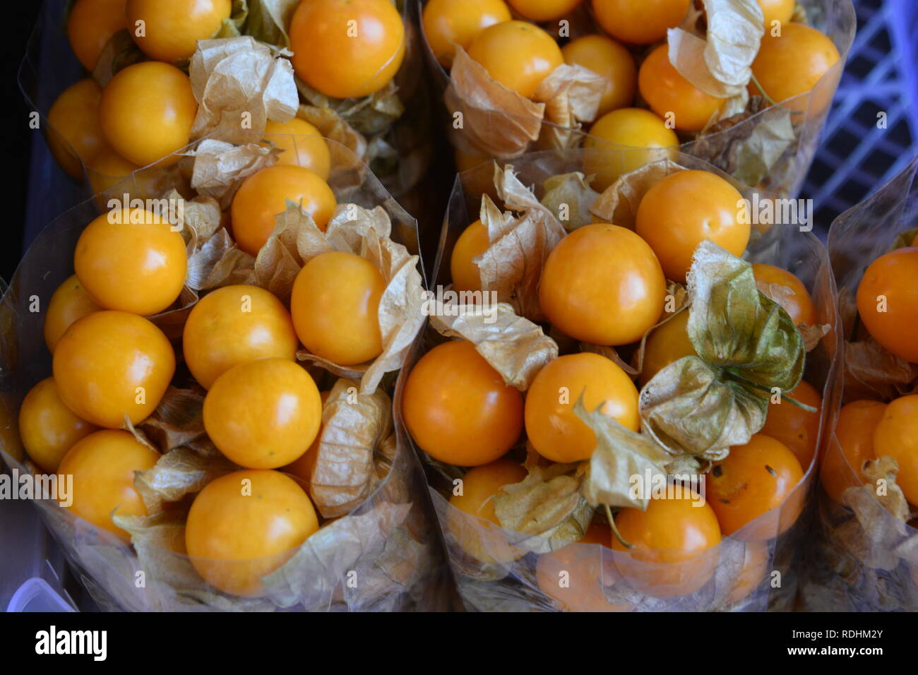 cape gooseberry Put in bag Stock Photo - Alamy