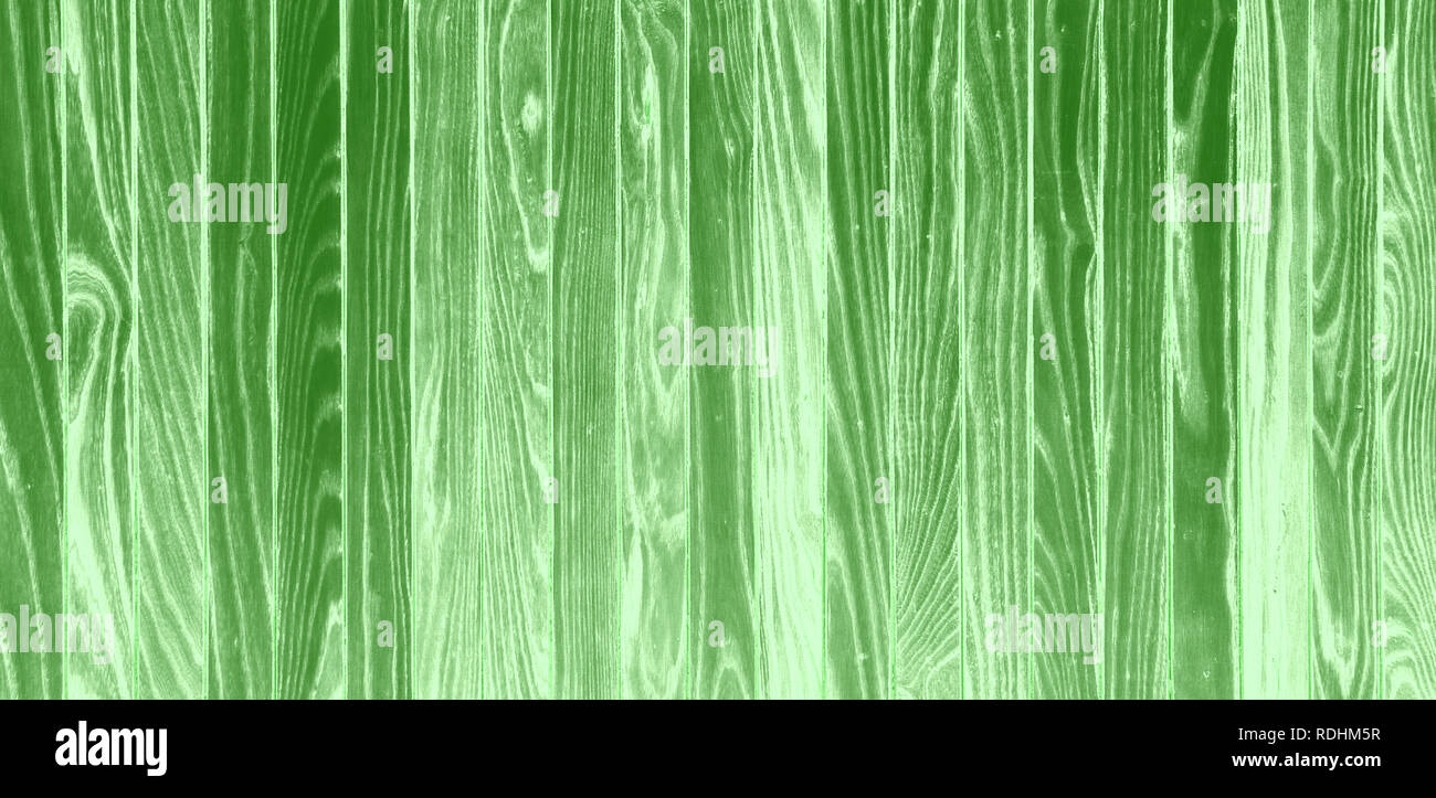 Green wood plank wall texture background panorama Stock Photo - Alamy