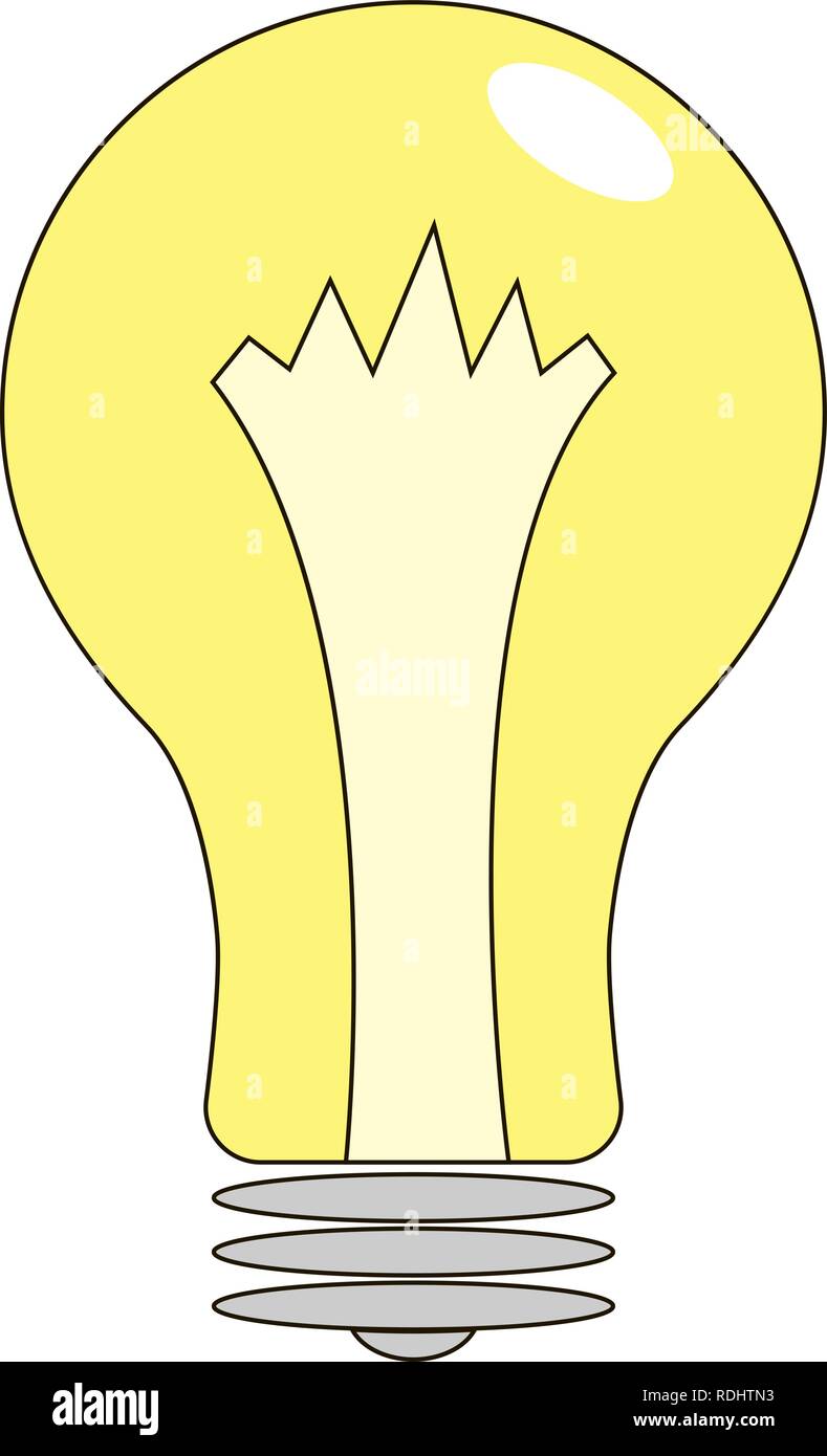 Light bulb icon, isolated on white background. Idea sign, solution ...