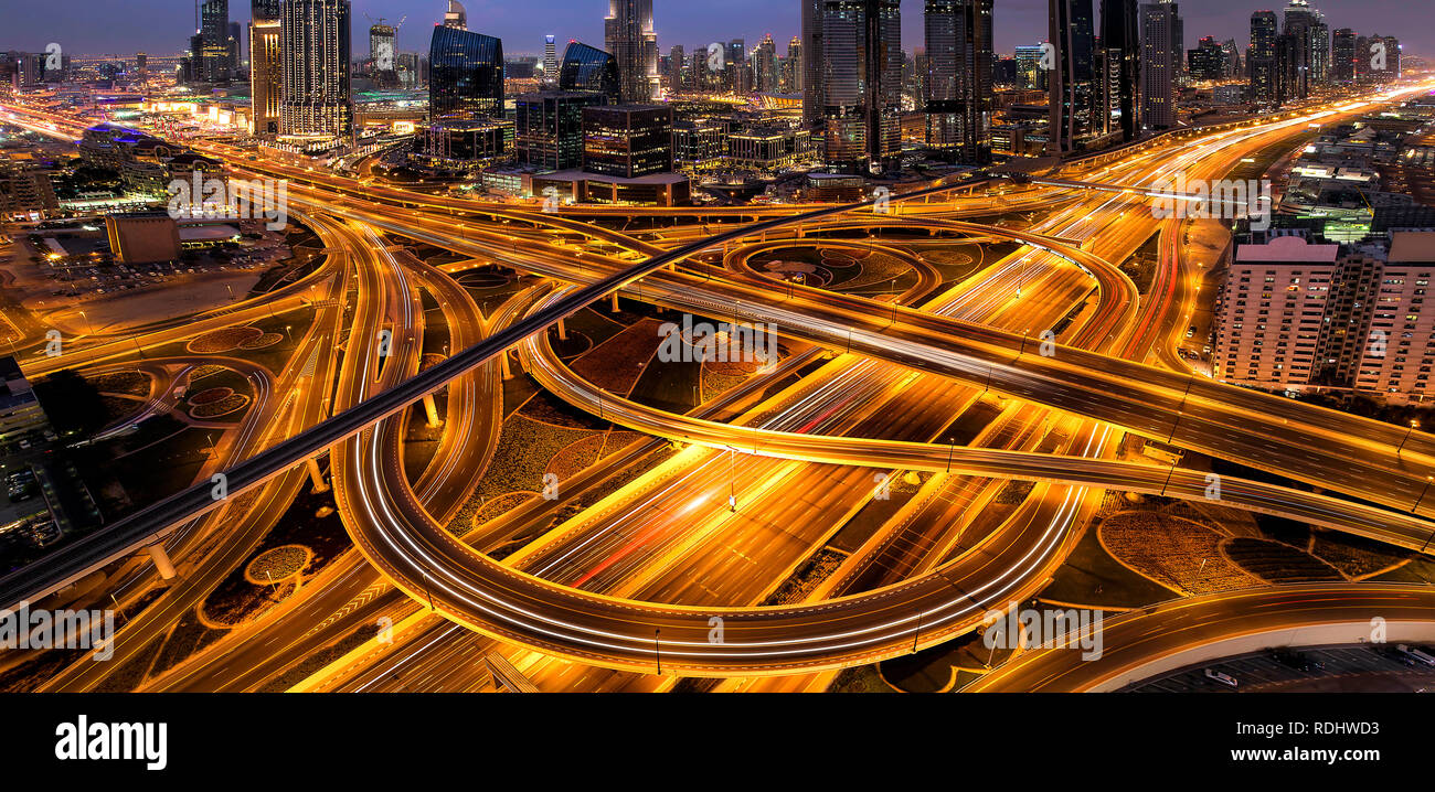 Modern road intersection in dubai hi-res stock photography and images ...