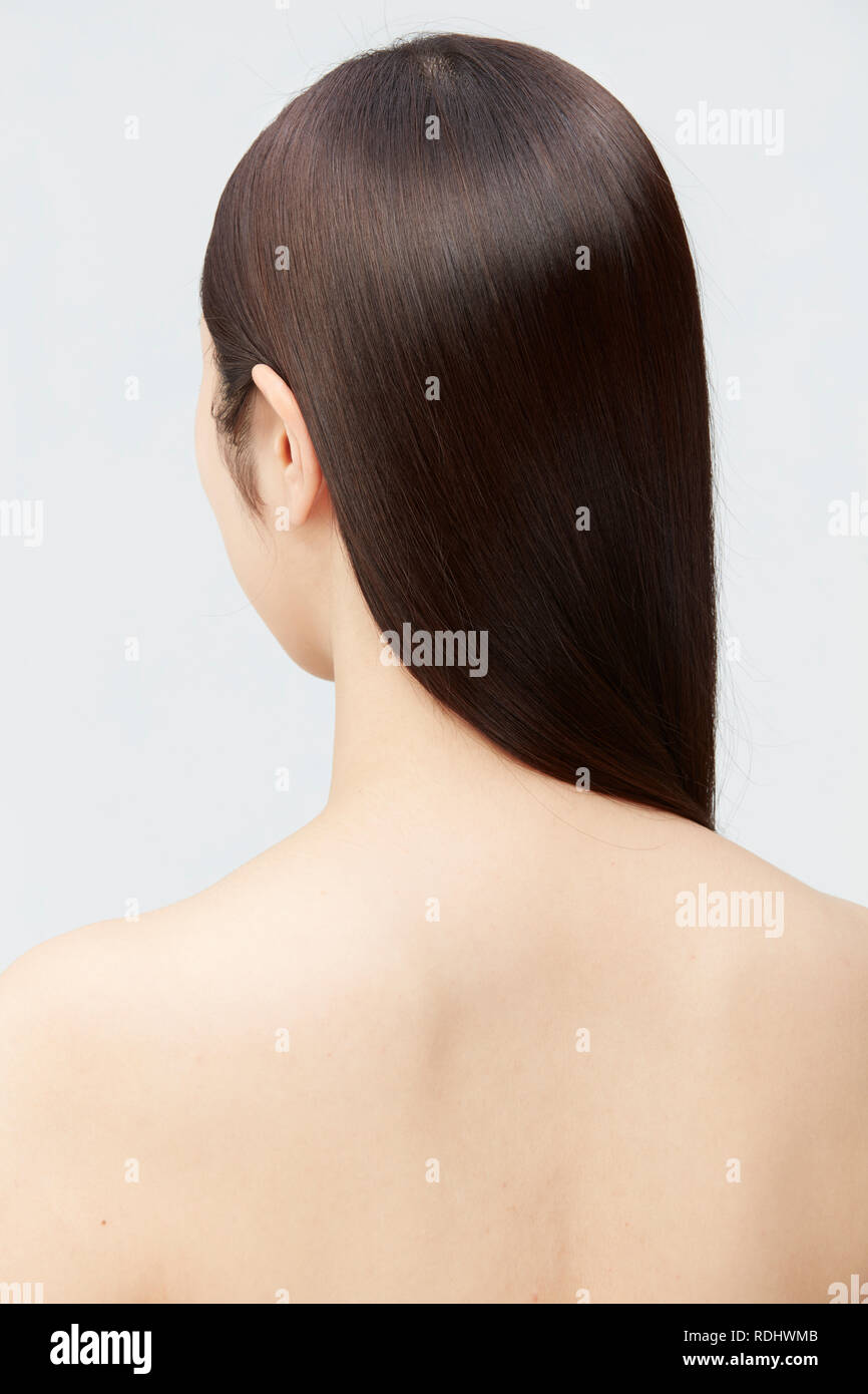 Young Japanese model with beautiful hair Stock Photo - Alamy