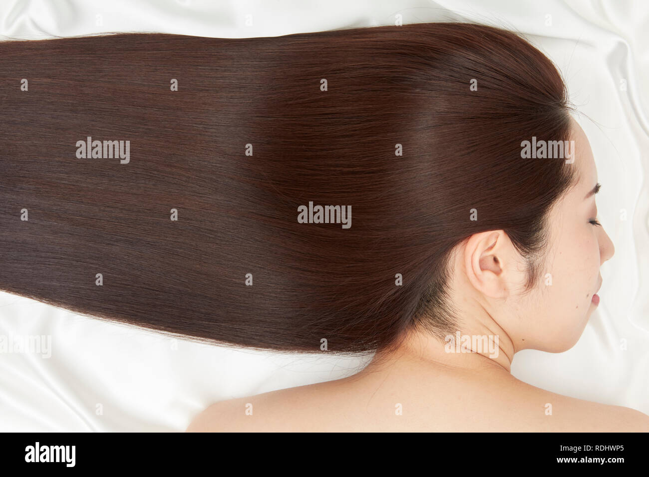 Young Japanese model with beautiful hair Stock Photo - Alamy