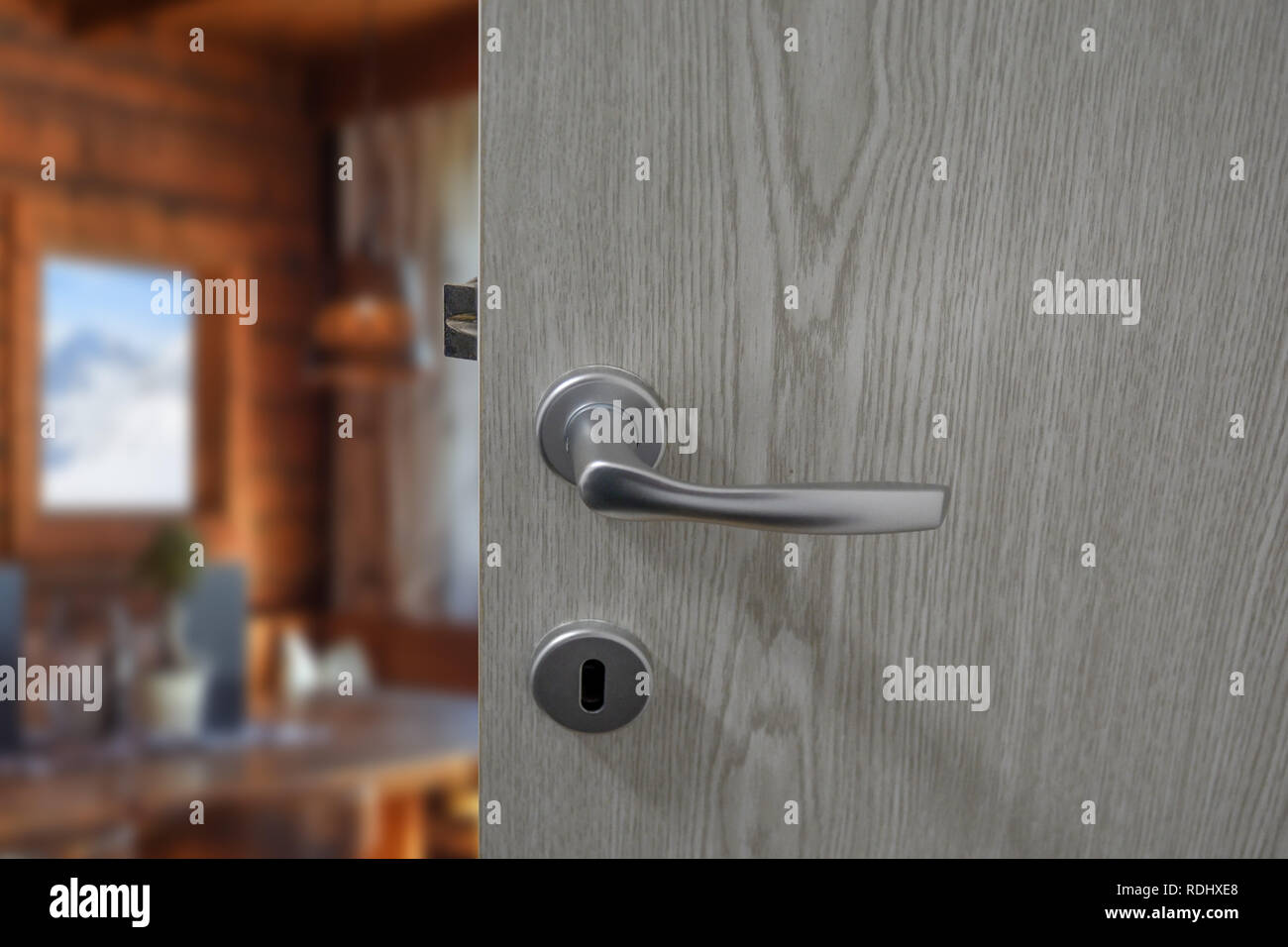 Door handle architecture interior home background Stock Photo - Alamy