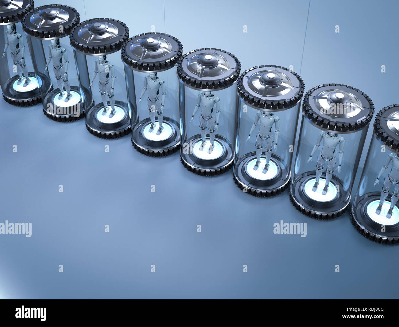 Artificial intelligence development concept with 3d rendering robot in ...