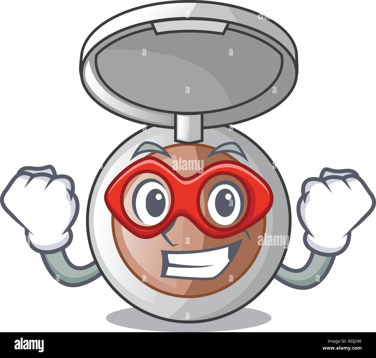 Super hero powder makeup isolated in the mascot Stock Vector Image ...