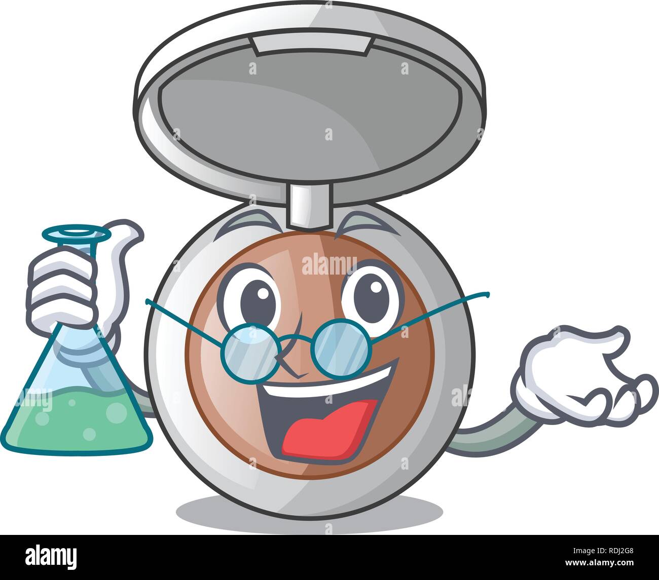 Professor powder makeup isolated in the mascot Stock Vector Image & Art ...