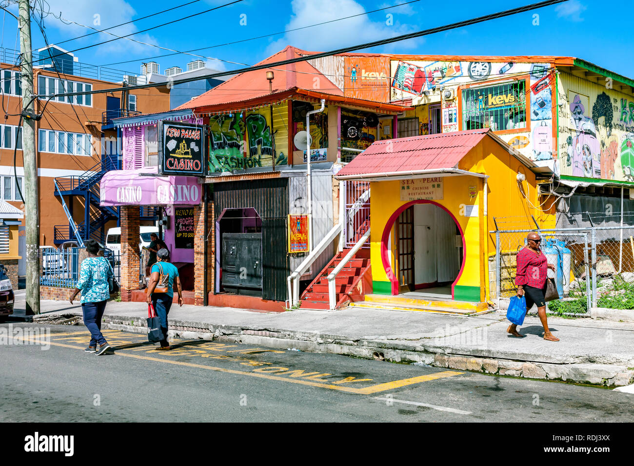 St john's antigua street hi-res stock photography and images - Alamy