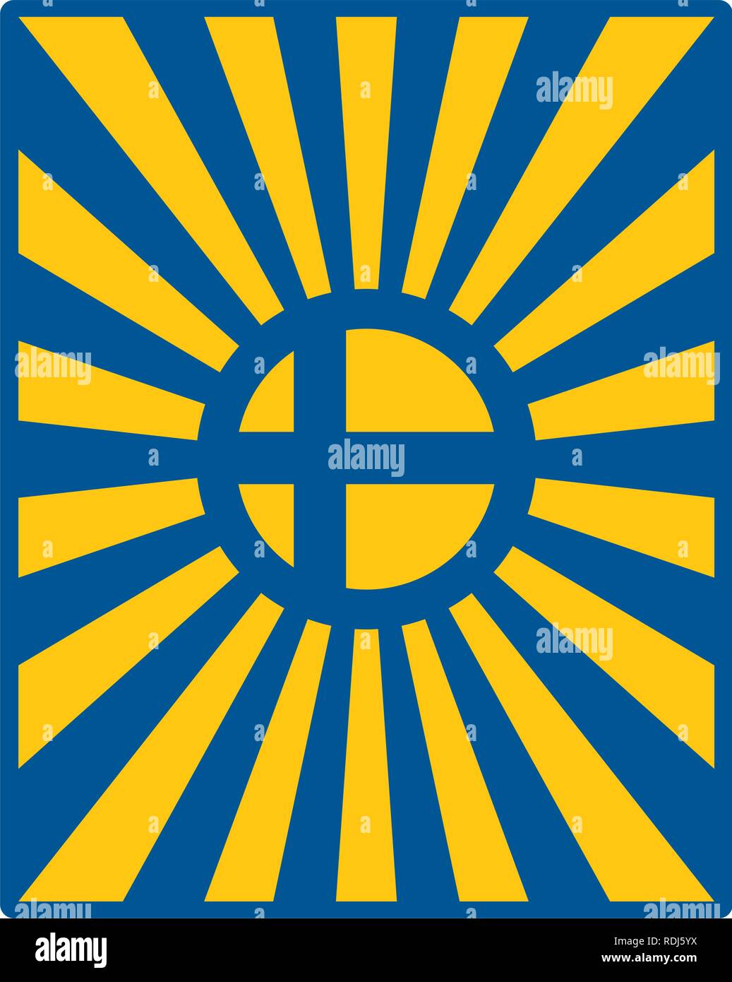 Sweden flag on sun rays backdrop Stock Vector Image & Art - Alamy