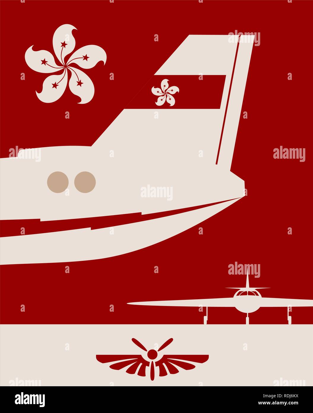 Vertical banner with the image of an airplane tail Stock Vector Image ...