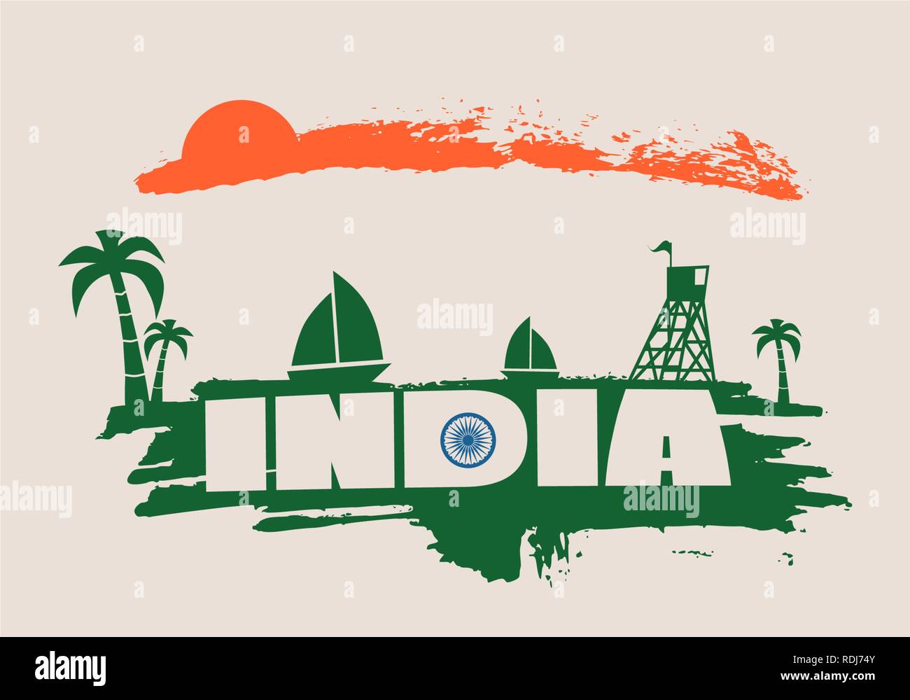 Vintage seaside view poster Stock Vector Image & Art - Alamy