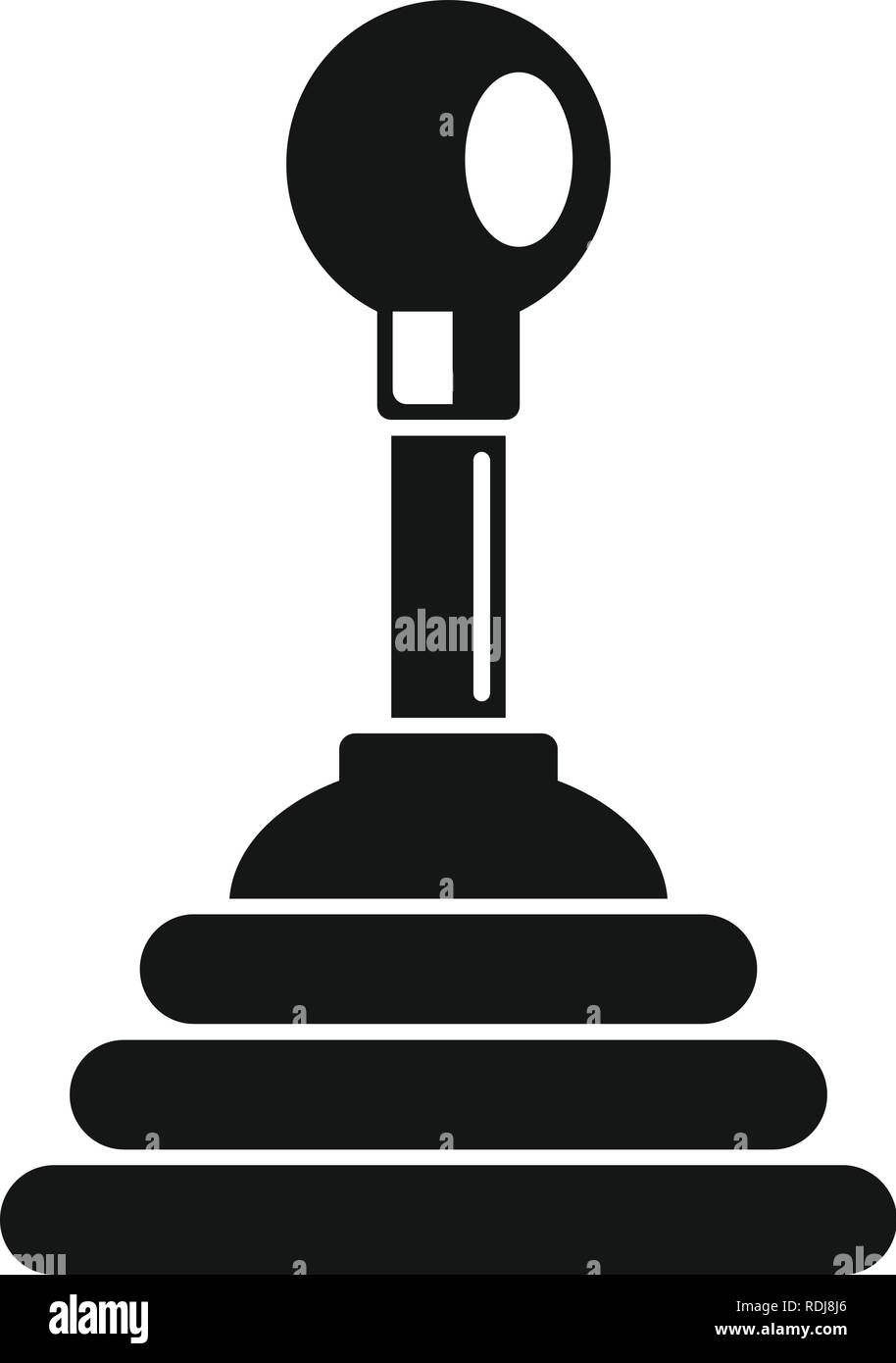 Mechanic gearbox icon. Simple illustration of mechanic gearbox vector ...