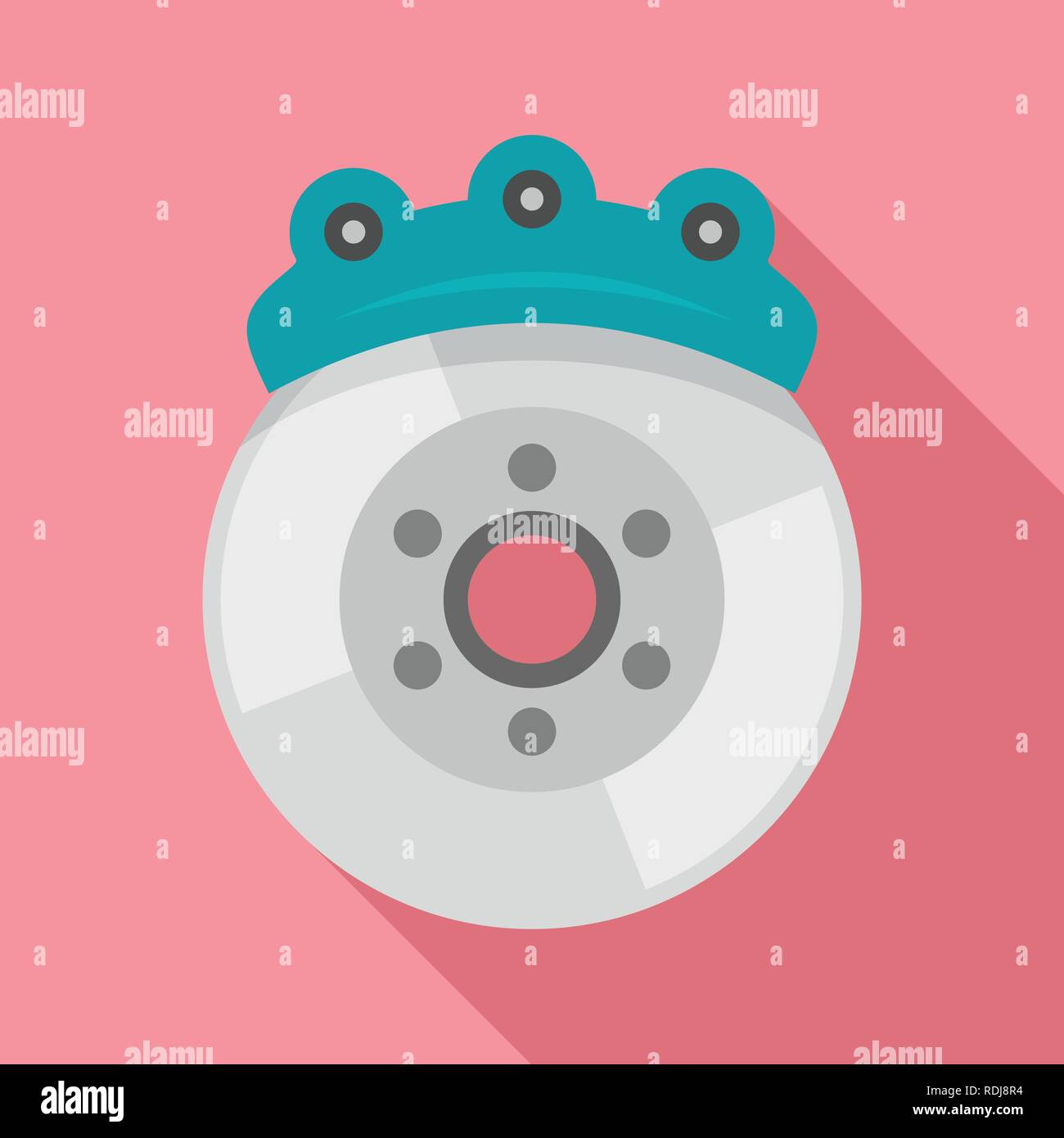 Car brake disc icon. Flat illustration of car brake disc vector icon ...