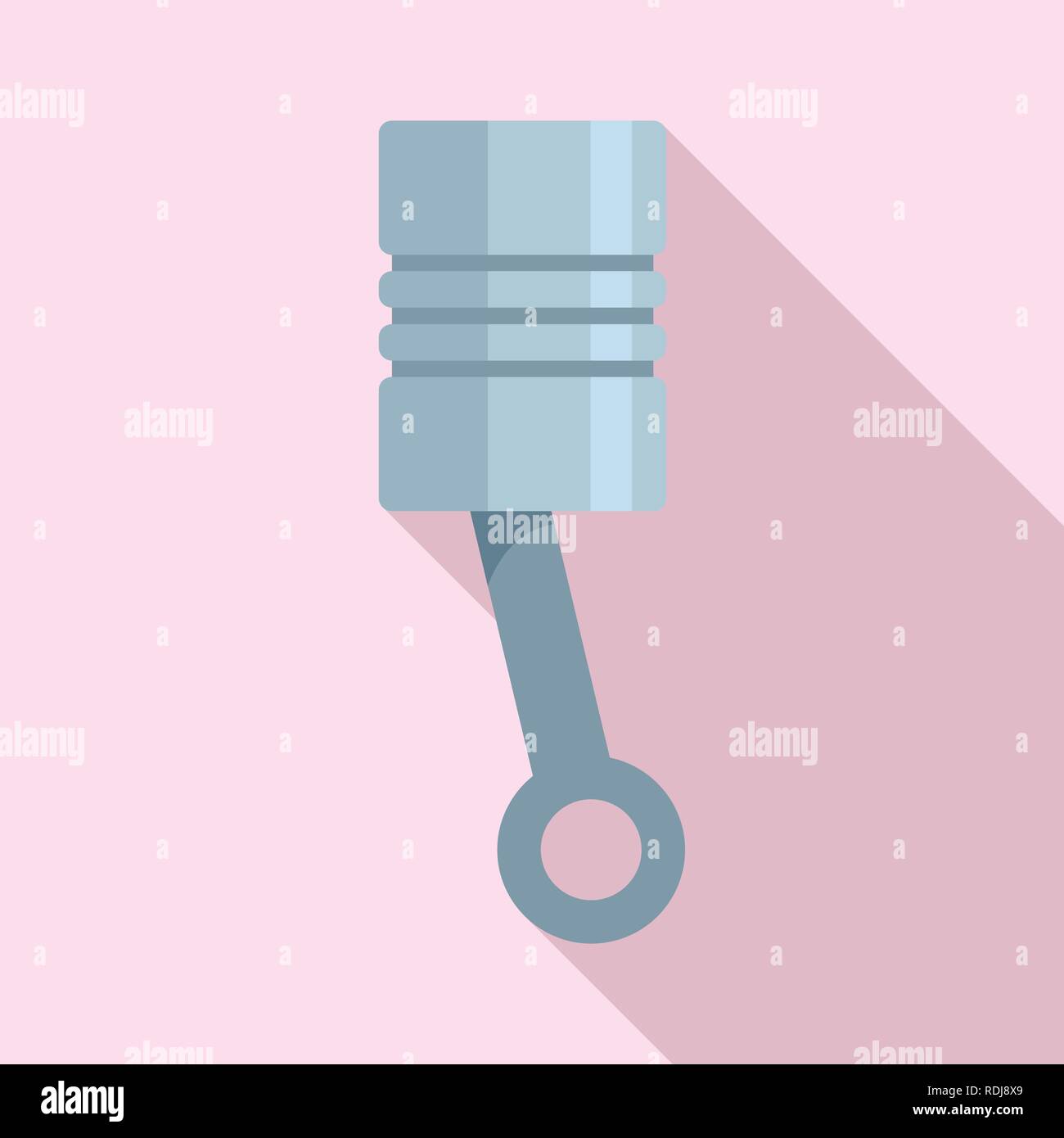 Car engine piston icon. Flat illustration of car engine piston vector ...