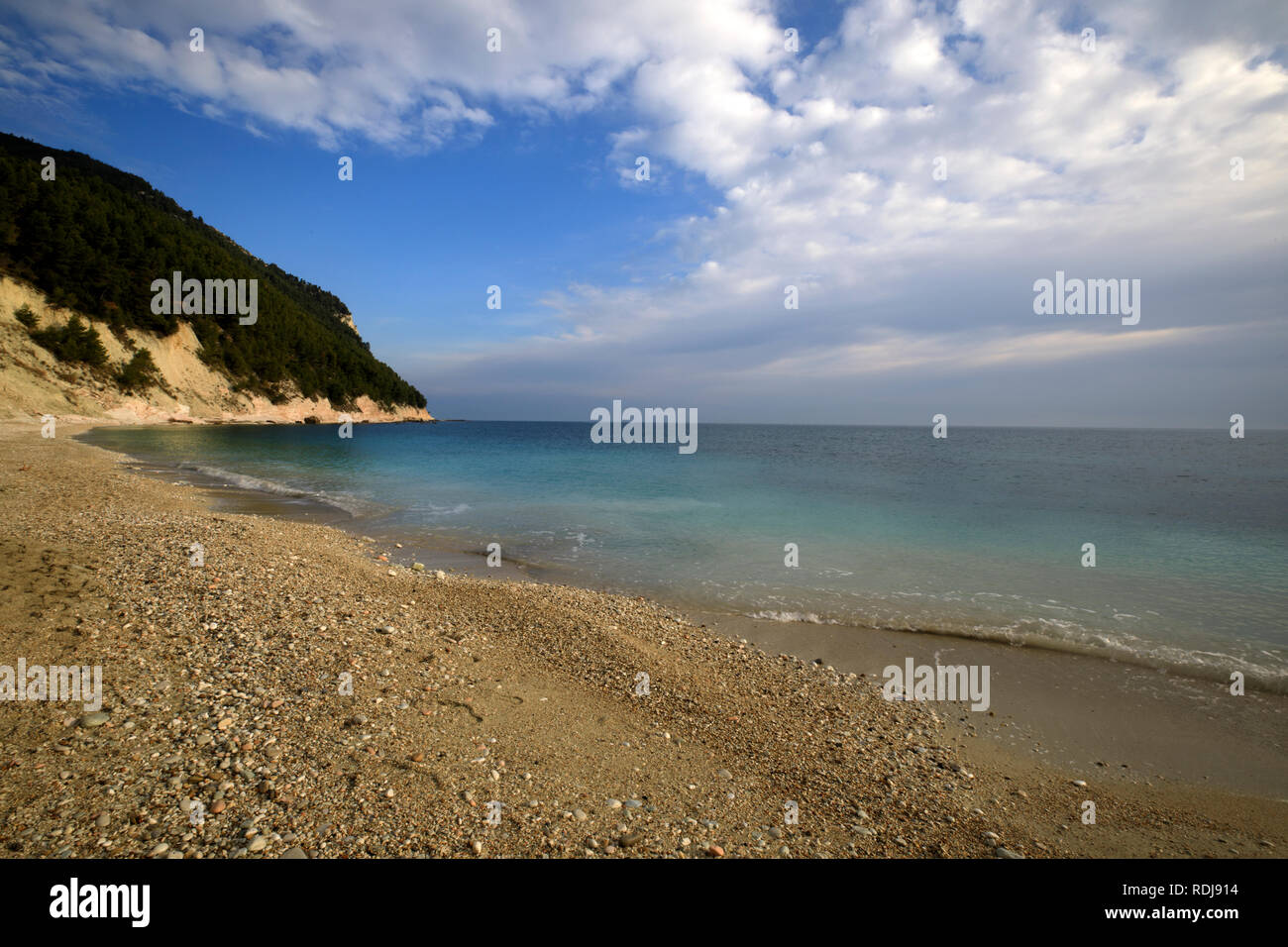 Sassi Neri beach, Riviera del Conero, Adriatic Sea, Sirolo, Ancona ...