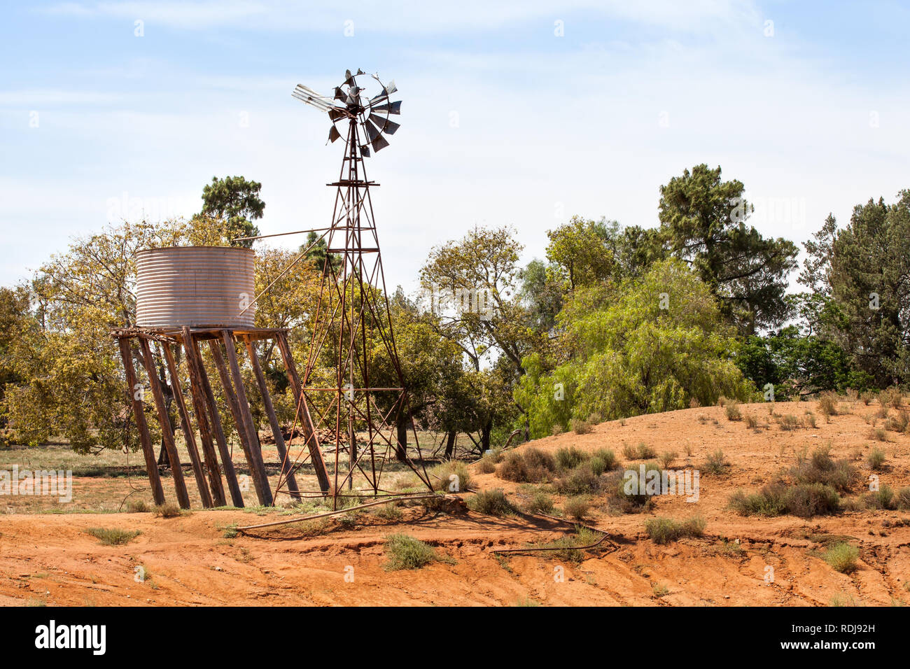 Windmill and water tank hi-res stock photography and images - Alamy