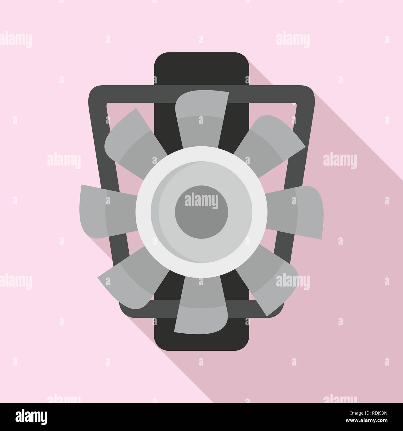 Car motor ventilator icon. Flat illustration of car motor ventilator ...