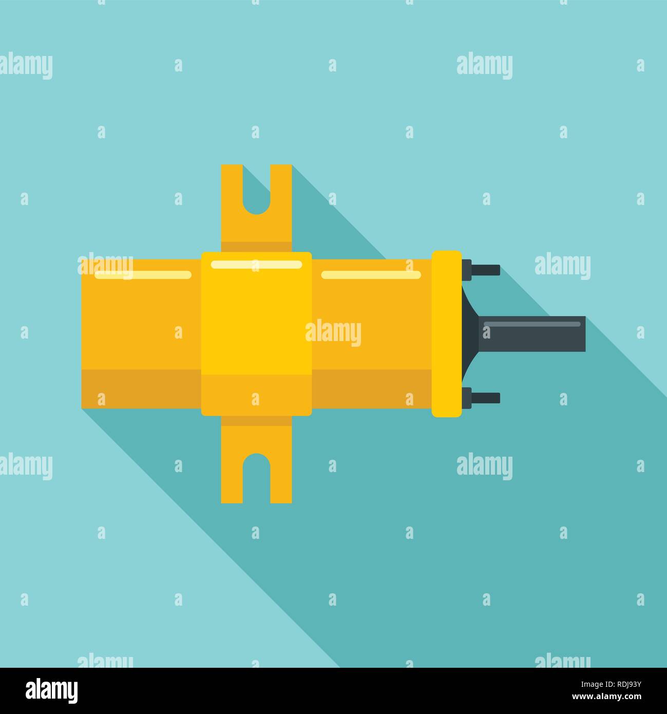 Car ignition bobbin icon. Flat illustration of car ignition bobbin ...