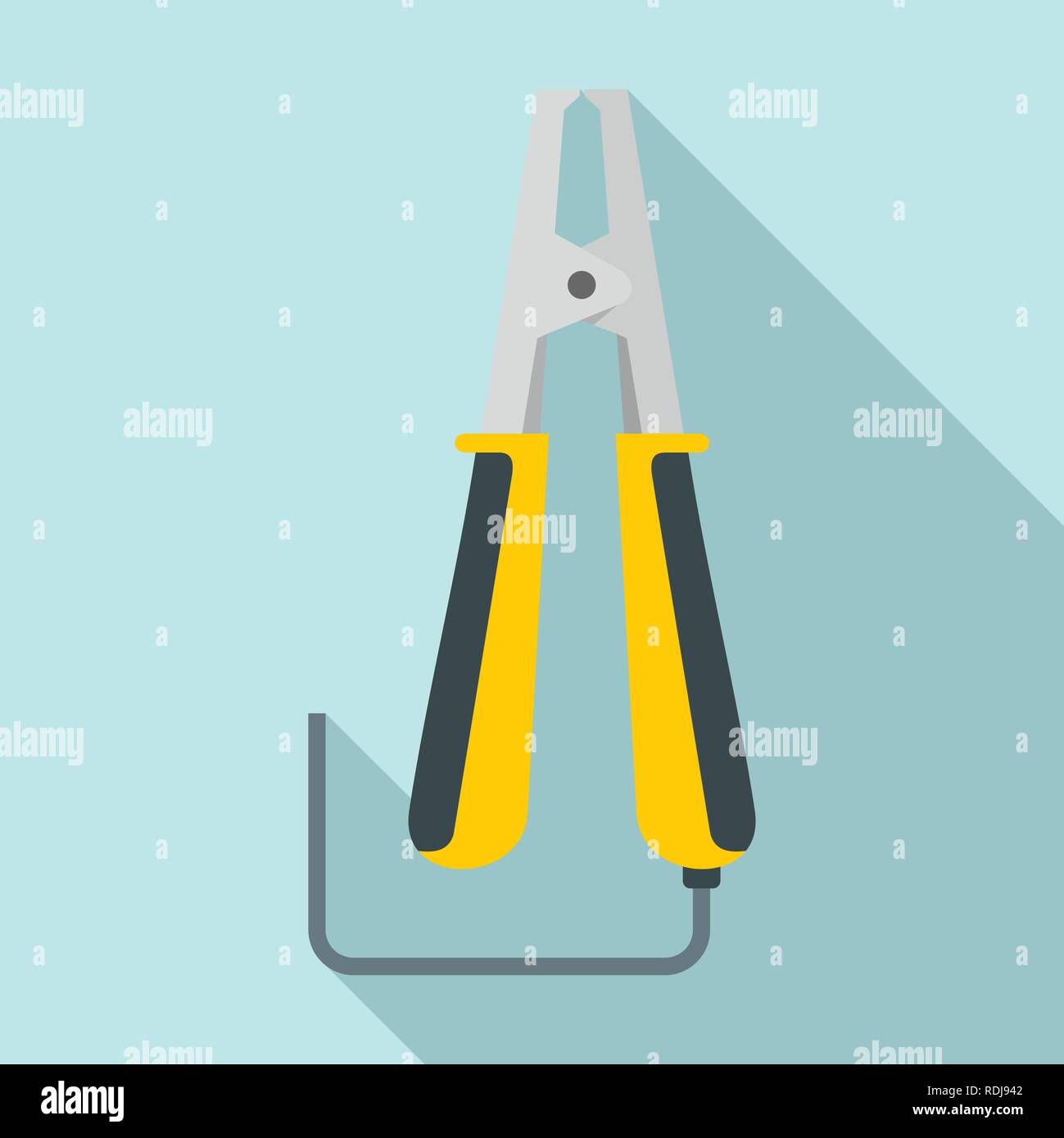Car lighting cables icon. Flat illustration of car lighting cables ...