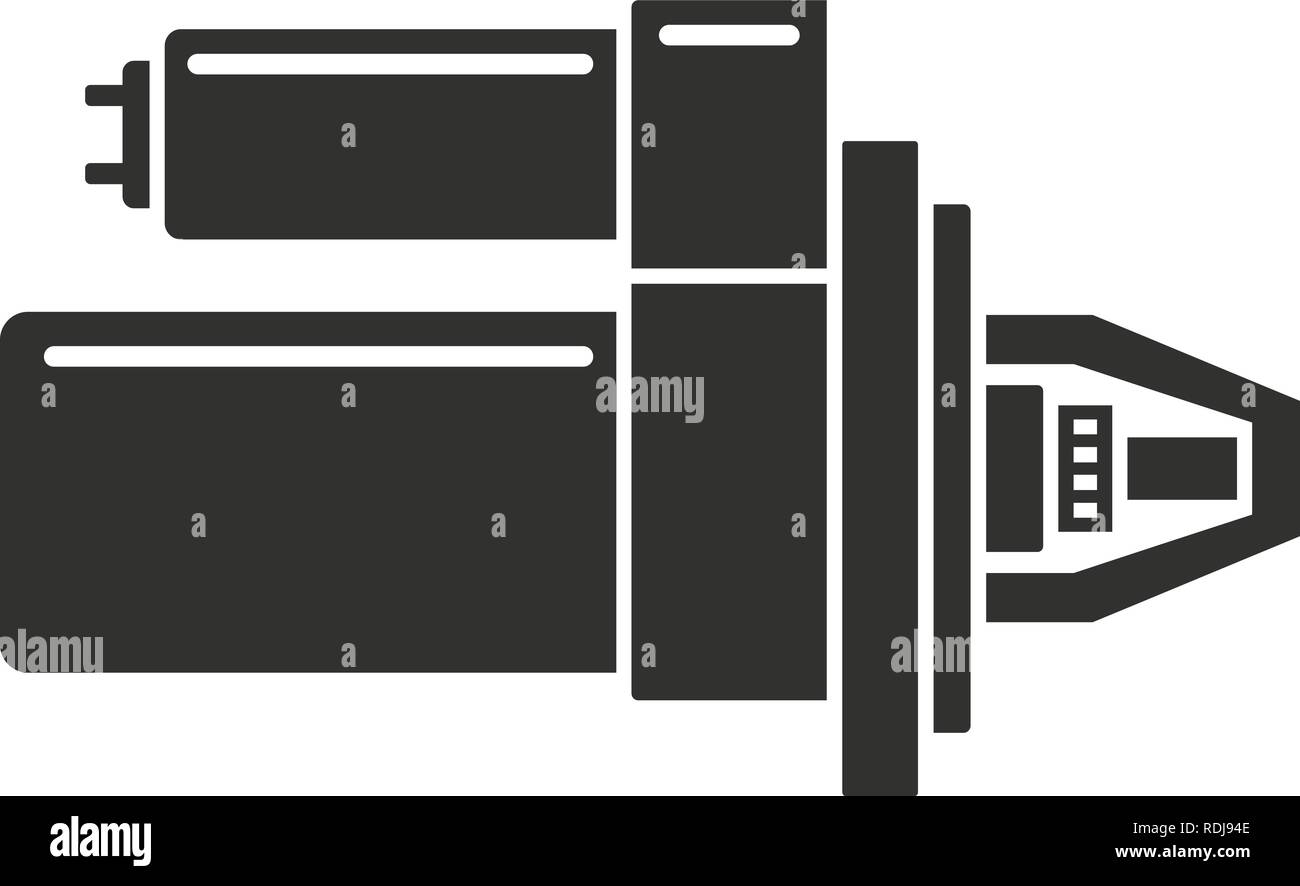 Sport car starter icon. Simple illustration of sport car starter vector ...