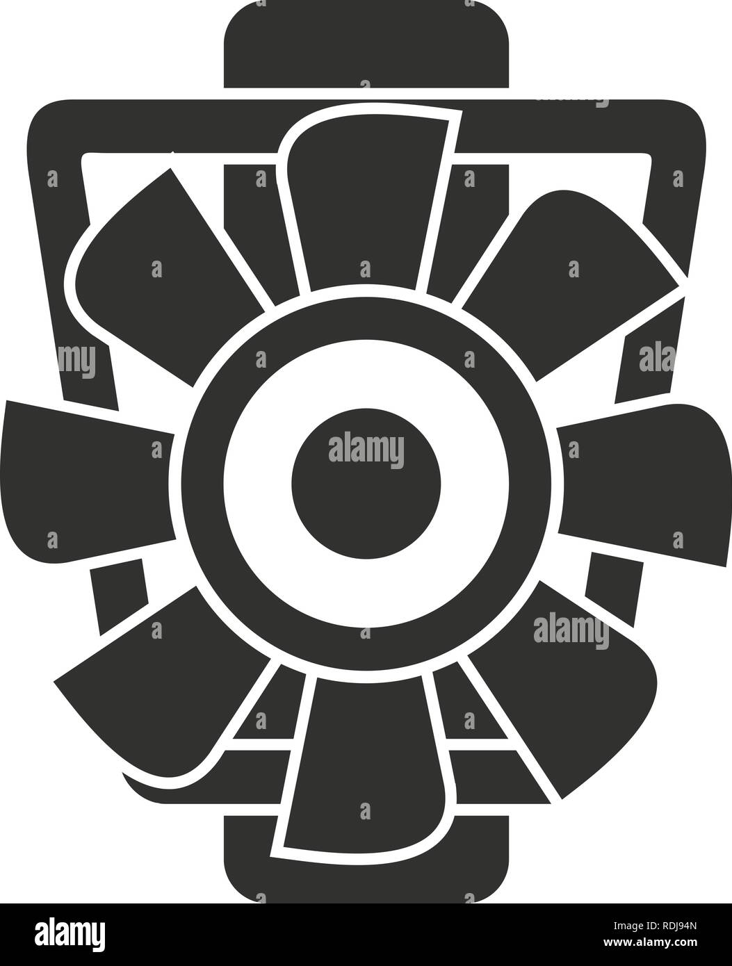 Car motor ventilator icon. Simple illustration of car motor ventilator ...