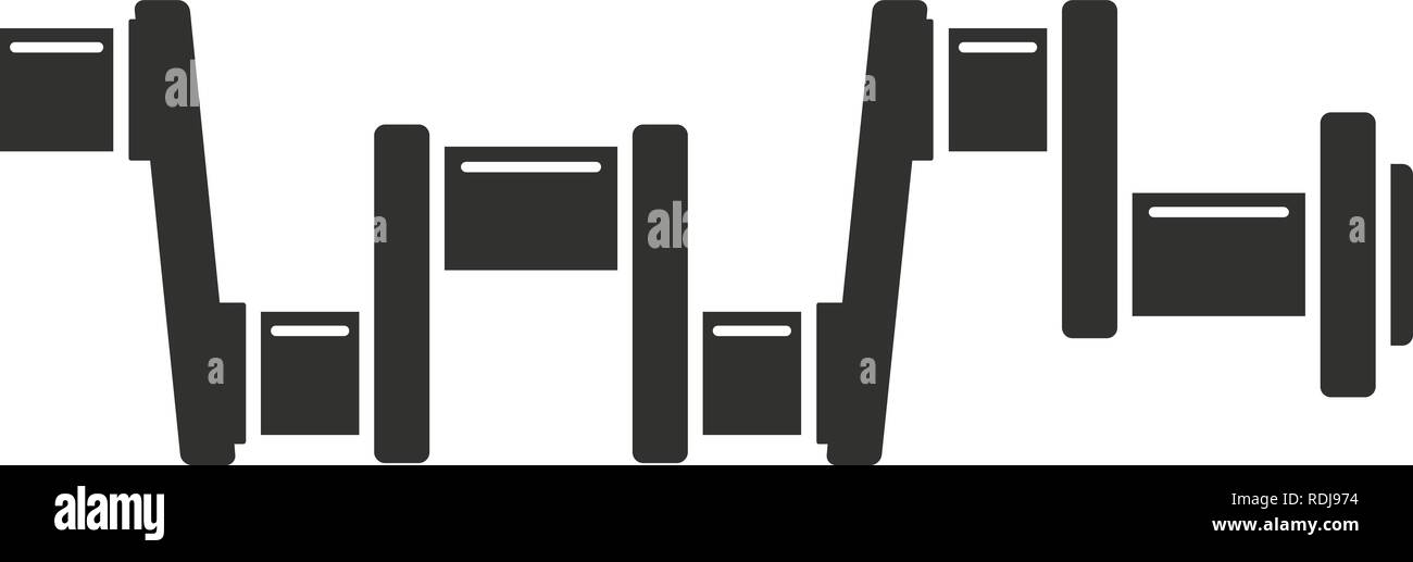 Car crankshaft icon. Simple illustration of car crankshaft vector icon ...