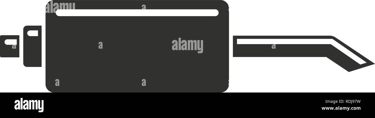 Car muffler icon. Simple illustration of car muffler vector icon for ...