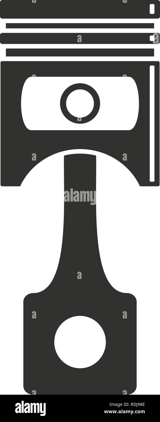 Car motor piston icon. Simple illustration of car motor piston vector ...
