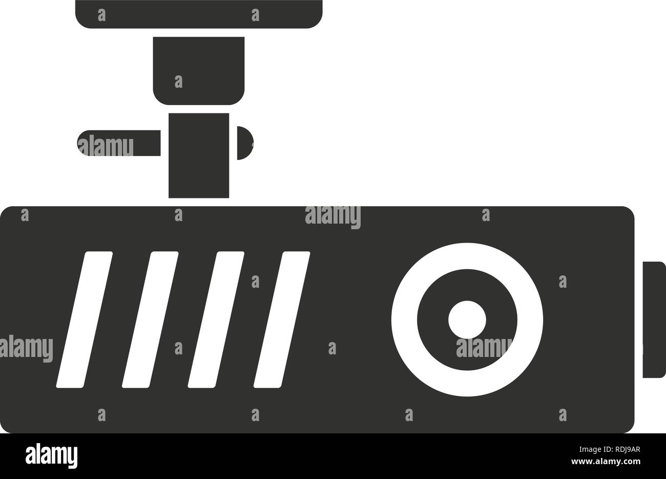 Car dash cam icon. Simple illustration of car dash cam vector icon for ...