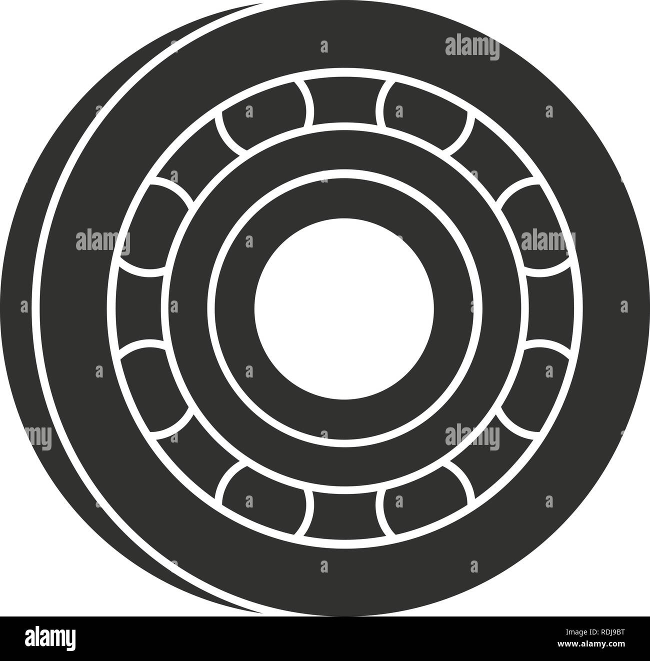 Metal bearing icon. Simple illustration of metal bearing vector icon ...