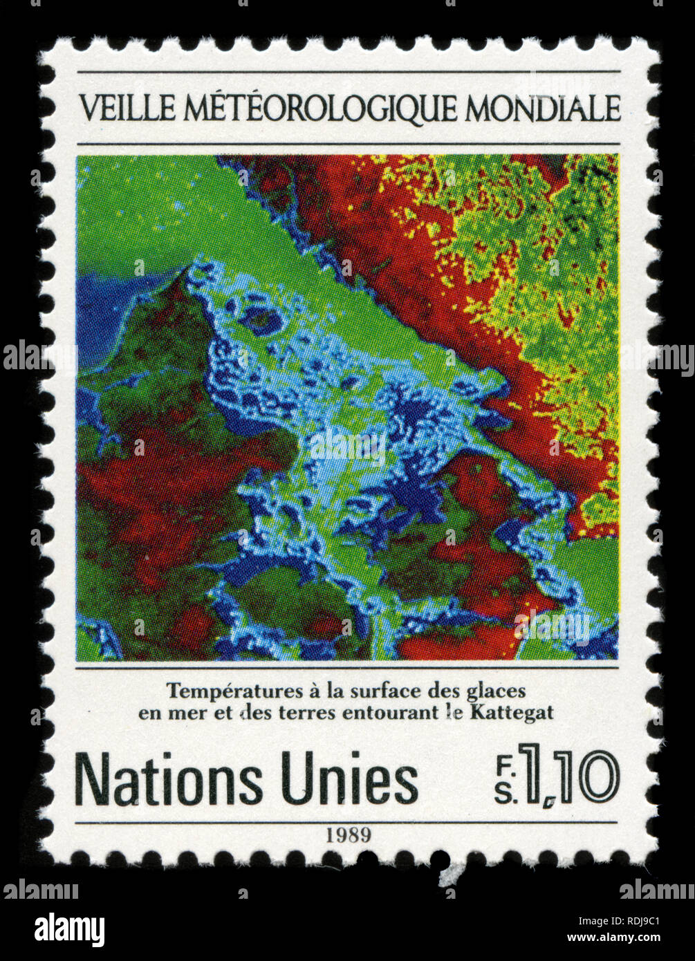 Postage stamp from the United Nations offices in Geneva issued in 1989 ...