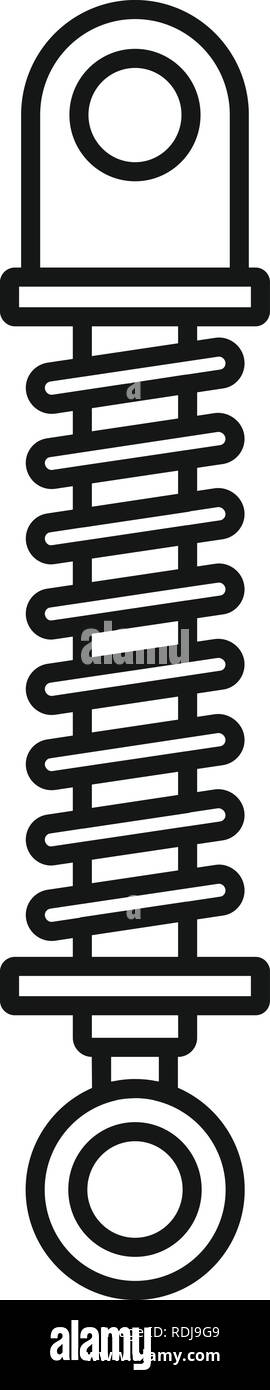 Car shock absorber icon. Outline car shock absorber vector icon for web ...
